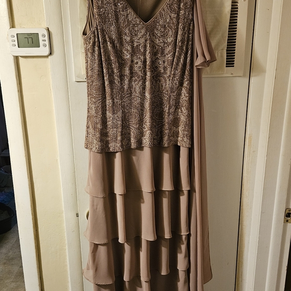Patra | Dresses | Patra Brown Asymmetrical Layered Dress | Poshmark